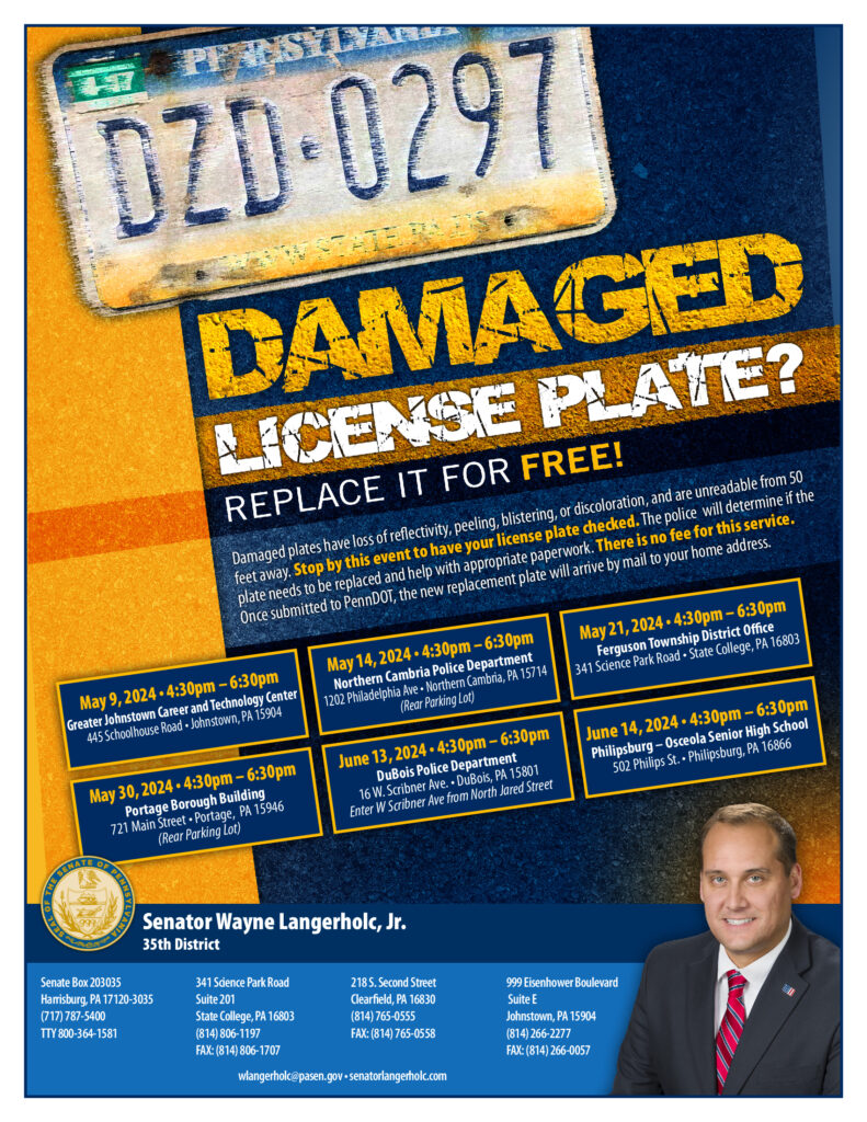 License-Plate-Event-Flyer - Senator Langerholc
